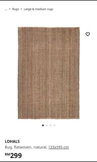 Ikea KOLLUND rug, flatwoven, handmade grey, 170x240 cm, NP RM 1600 ...