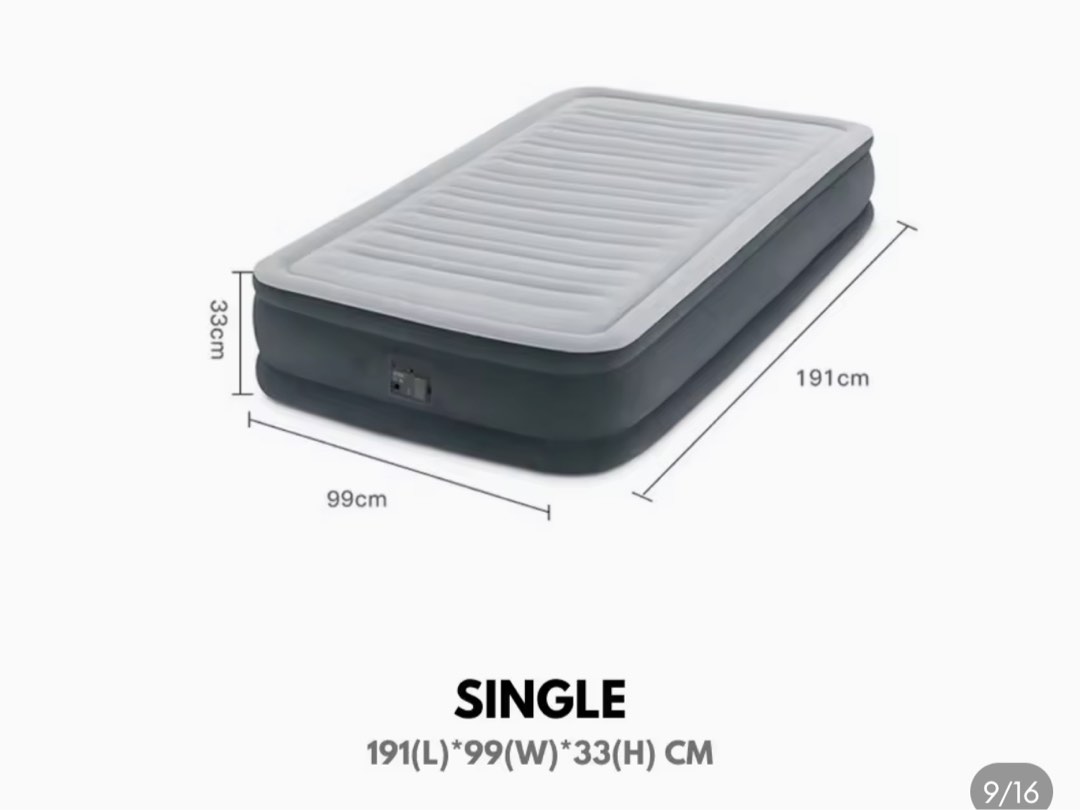 INTEX Dura-Beam Air Mattress with Built in Pump, Furniture & Home ...