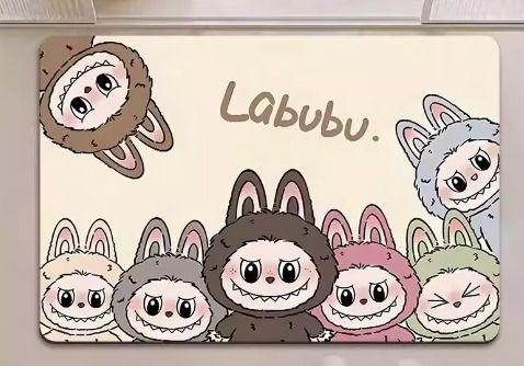 LABUBU Floor Mat, Furniture & Home Living, Bathroom & Kitchen ...
