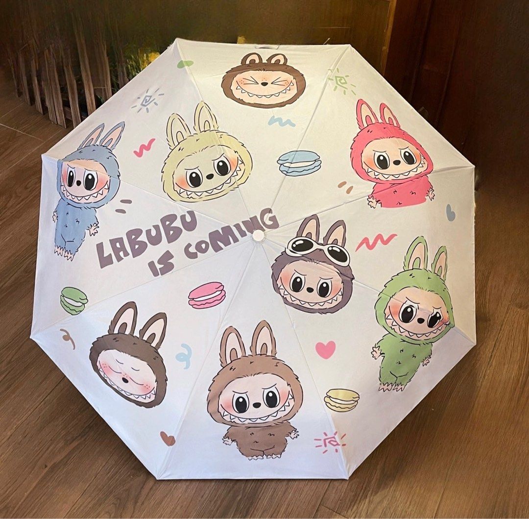 Labubu UV Umbrella, Hobbies & Toys, Travel, Umbrellas on Carousell