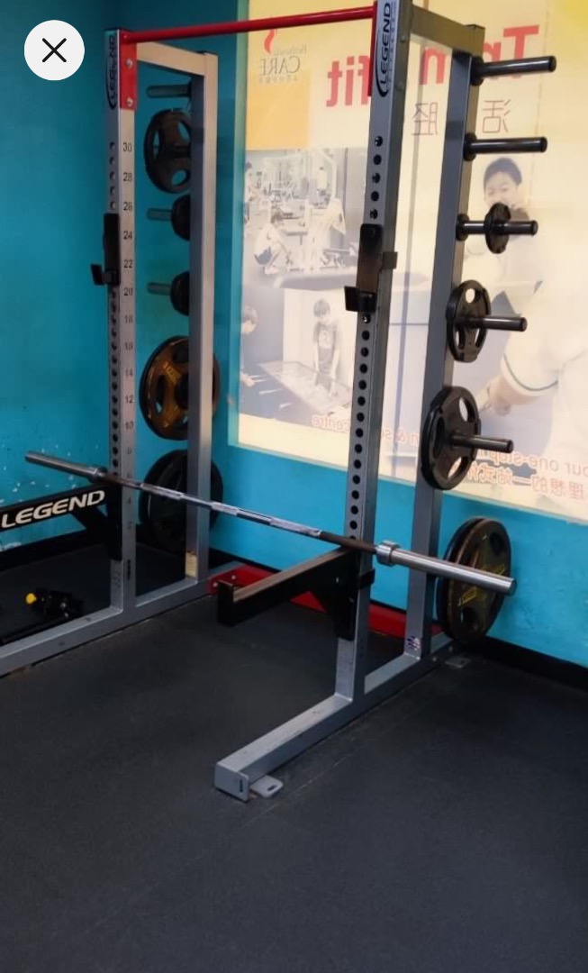 Legend fitness half squat power gym rack barbell, Sports Equipment ...