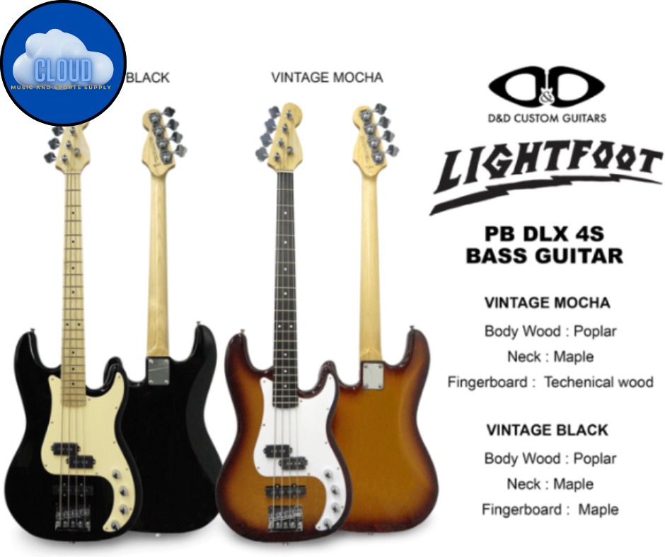 LIGHTFOOT PB DLX 4S BASS GUITAR, Hobbies & Toys, Music & Media, Musical ...