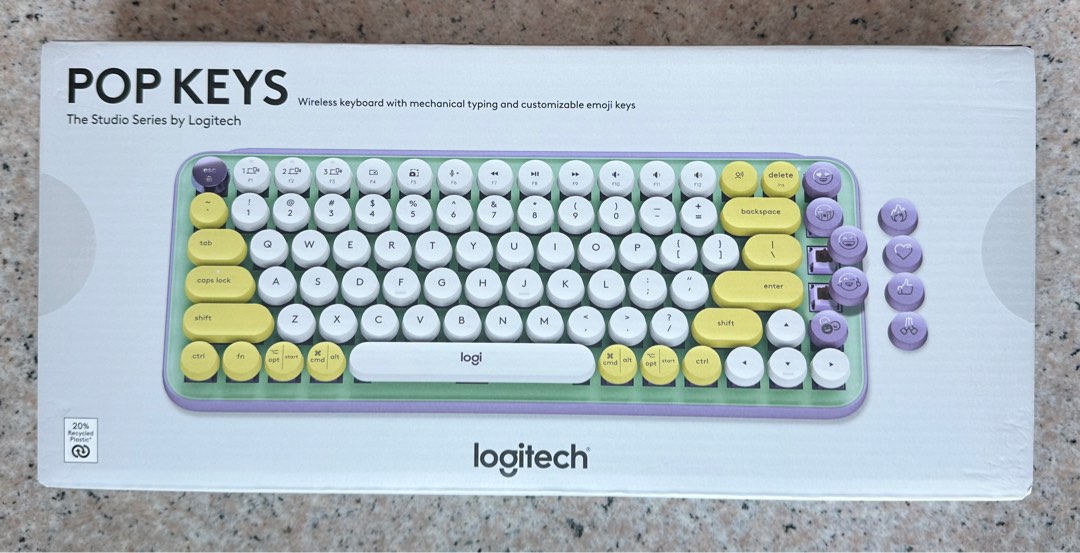 Logitech Pop Keys Wireless Keyboard, 電腦＆科技, 電腦周邊及配件, 電腦鍵盤及相關產品 - Carousell