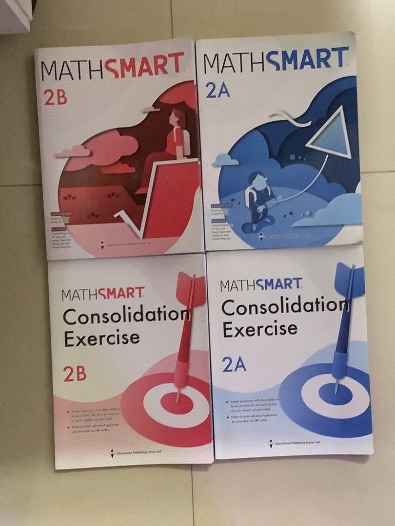 中二數學書Math Smart2A+2B書同練習, 興趣及遊戲, 書本 & 文具, 教科書 - Carousell