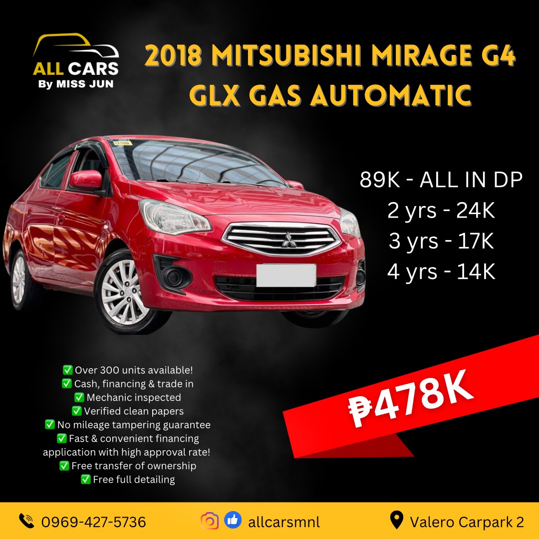 Mitsubishi Mirage G4 GLX Auto, Cars for Sale, Used Cars on Carousell