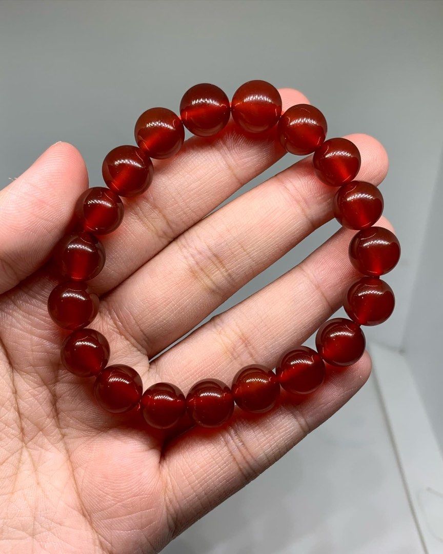 Natural High Quality Blood Red Agate Women s Fashion Jewelry Organizers Bracelets on Carousell