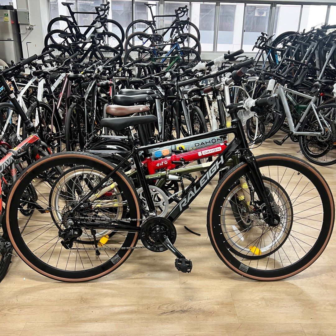 New raleigh hybrid bike on off road bike 24 speed disc brake, Sports ...