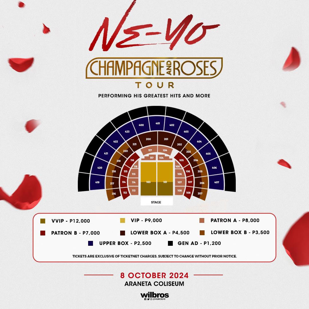 Ne-yo Champagne and Roses Tour Day 1 Ticket - October 8 - Patron A ...