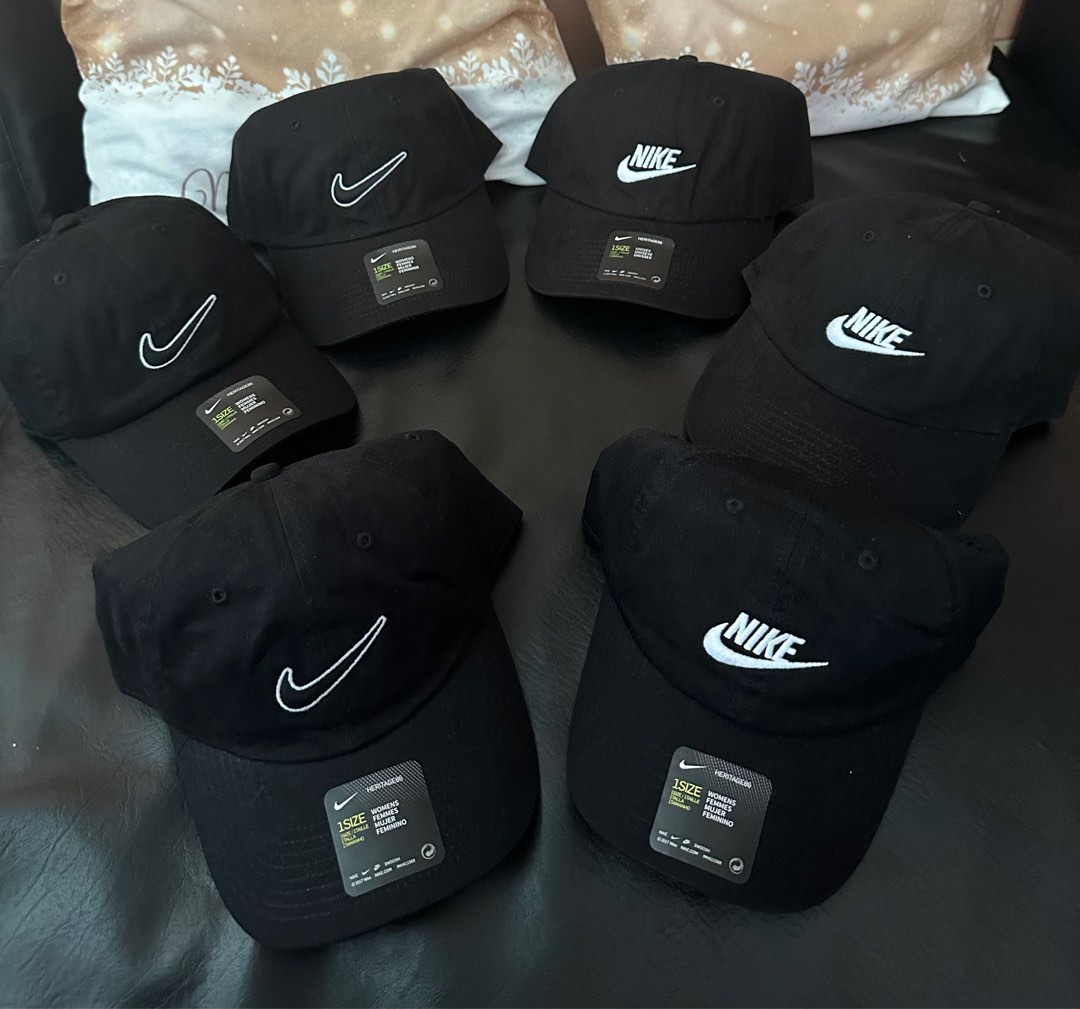 Nike heritage cap/ swoosh - black, Men's Fashion, Watches & Accessories ...