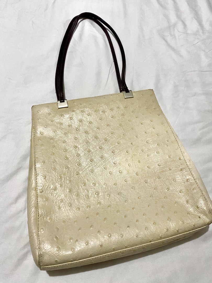 Ostrich Leather Mini Tote, Women's Fashion, Bags & Wallets, Purses ...