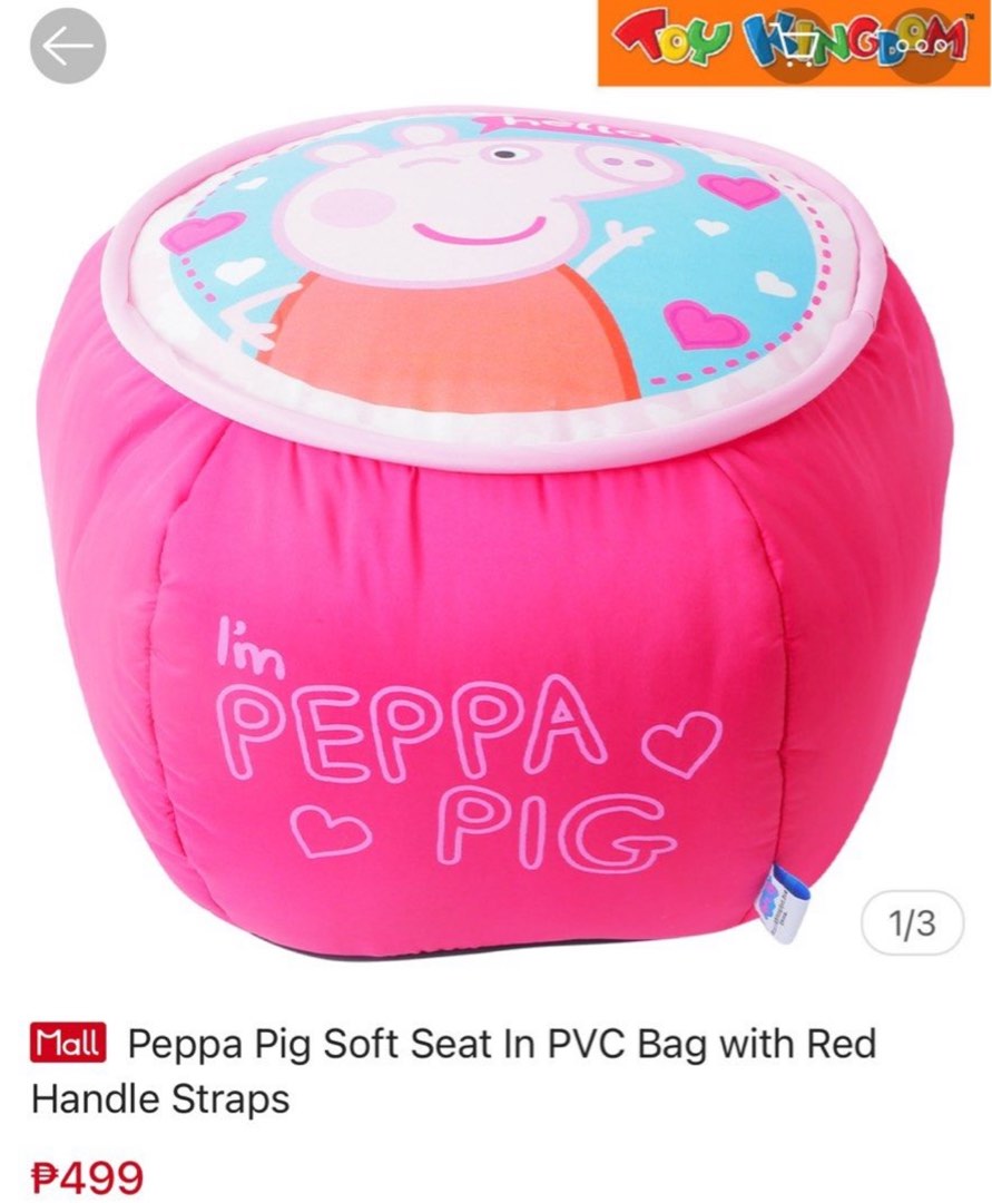 Peppa pog soft seat/bean bag for kids, Babies & Kids, Baby Nursery ...
