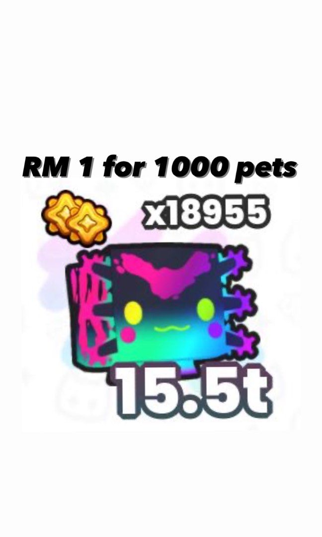 Pet Sim 99 RB Rave Axolotl, Video Gaming, Video Games, Others on Carousell
