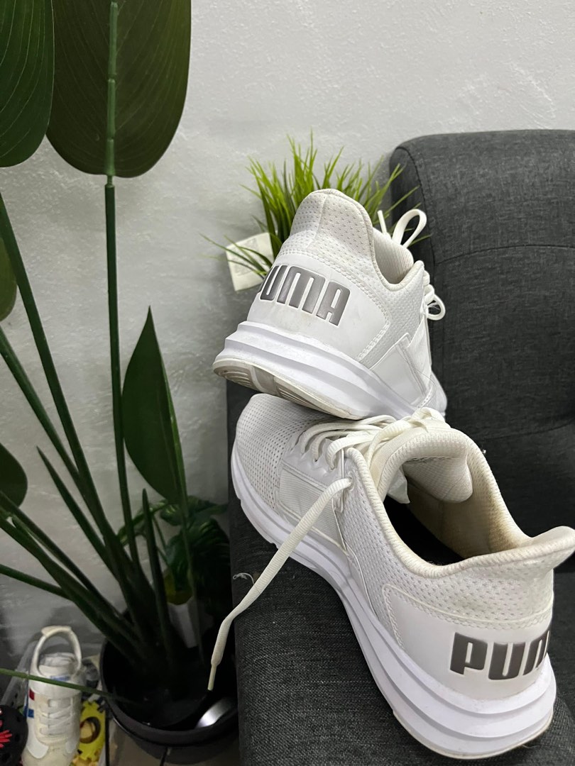 Puma white snickers shoes, Women's Fashion, Footwear, Sneakers on Carousell