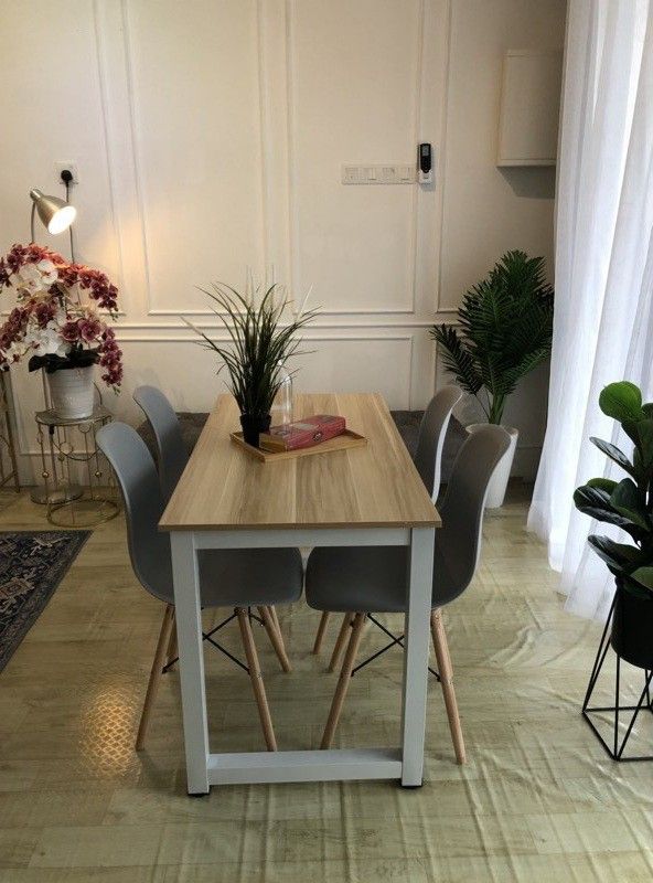 Readystock Office Table, metal leg gaming study working tables desks ...