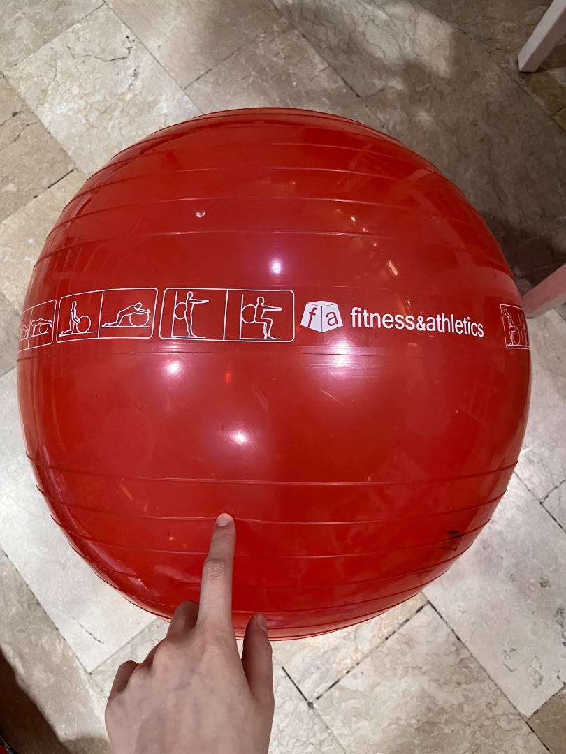 Red Fitness & Athletics Stability Ball / Exercise Ball (75cm), Sports ...