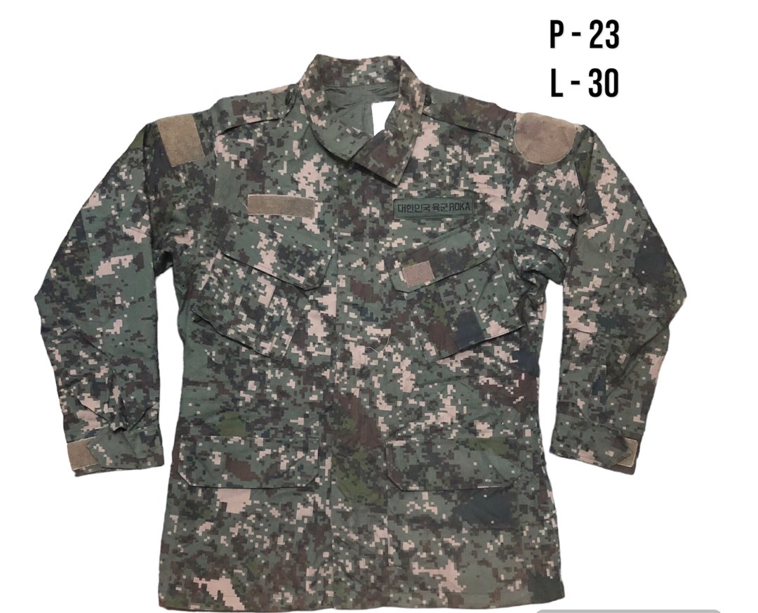 South Korean Army Digital Camo Parka Jacket, Men's Fashion, Coats ...