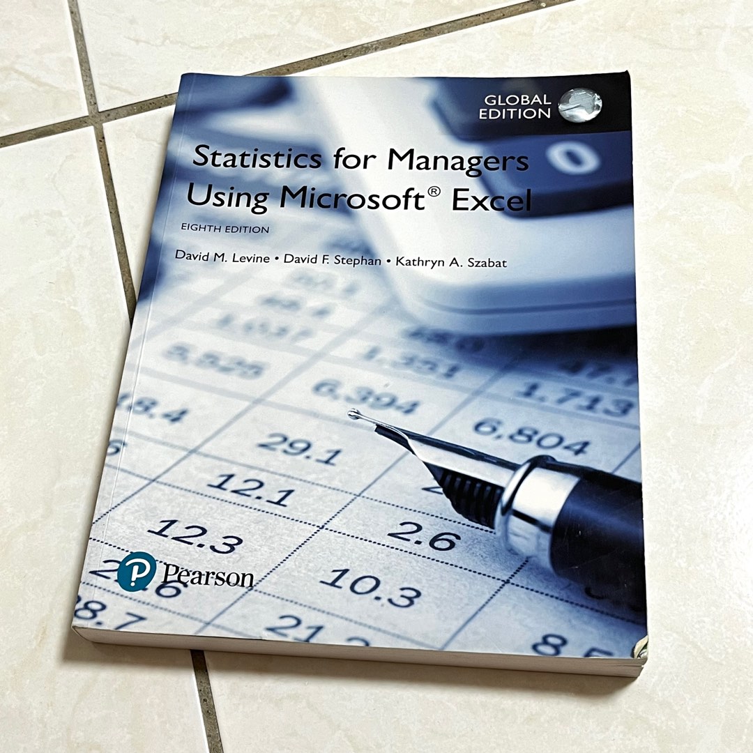 Statistics for Managers: Using Microsoft Excel 統計學課本, 書籍、休閒與玩具, 書本及雜誌, 教科書、參考書在旋轉拍賣