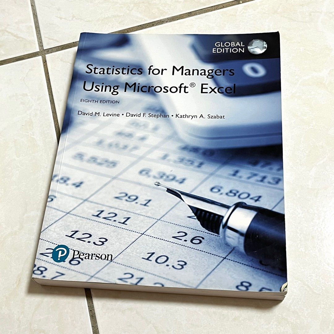 Statistics for Managers: Using Microsoft Excel 統計學課本, 書籍、休閒與玩具, 書本及雜誌, 教科書、參考書在旋轉拍賣