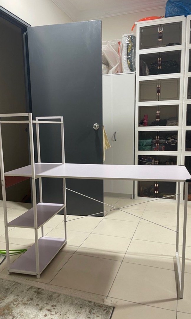 Study table Lulumall meja belajar besi meja computer desk laptop ...