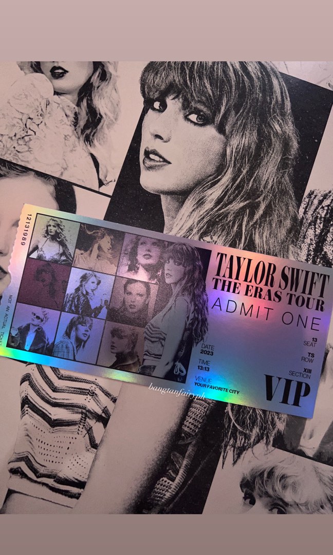 Taylor Swift: The Eras Tour VIP souvenir ticket, Hobbies & Toys ...
