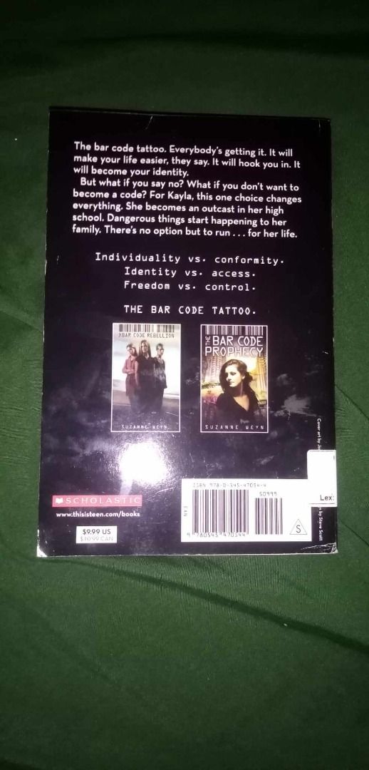 The Bar Code Tattoo by Suzanne Weyn, Hobbies & Toys, Books & Magazines ...
