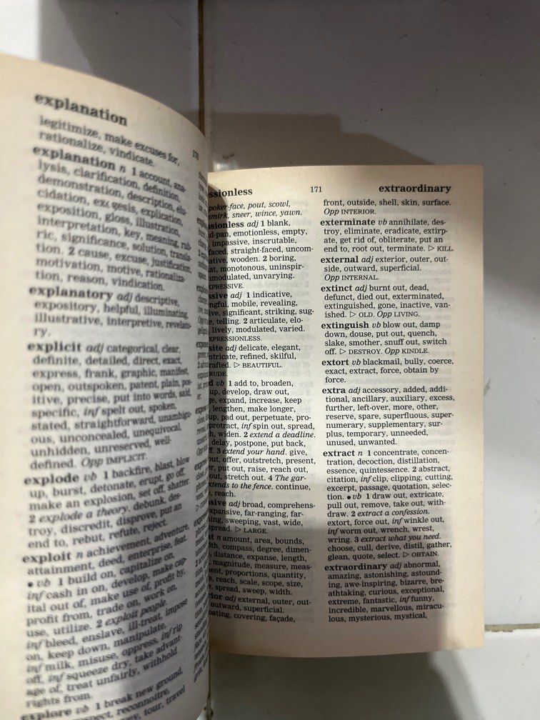 eliminated thesaurus