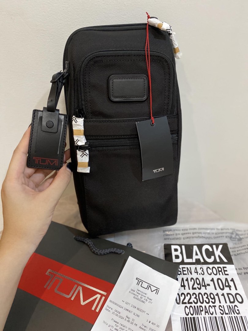 Tumi Compact Sling bag in black, Men's Fashion, Bags, Sling Bags on ...
