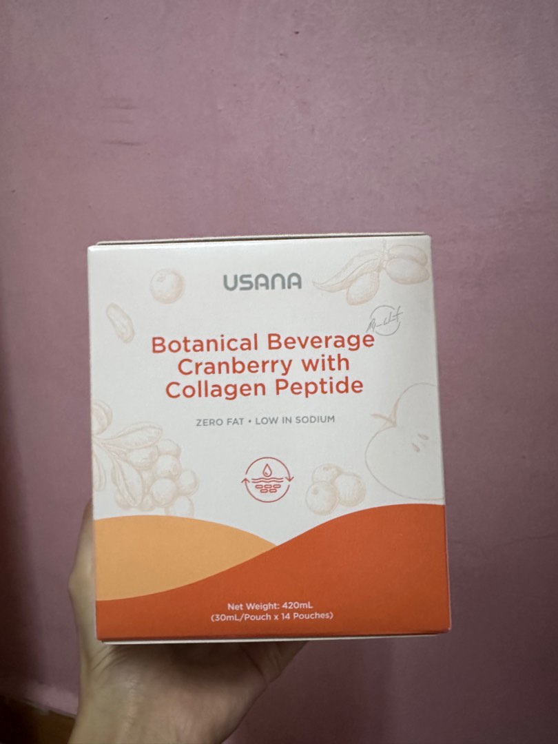 Usana cranberry with collagen peptide, Health & Nutrition, Health ...