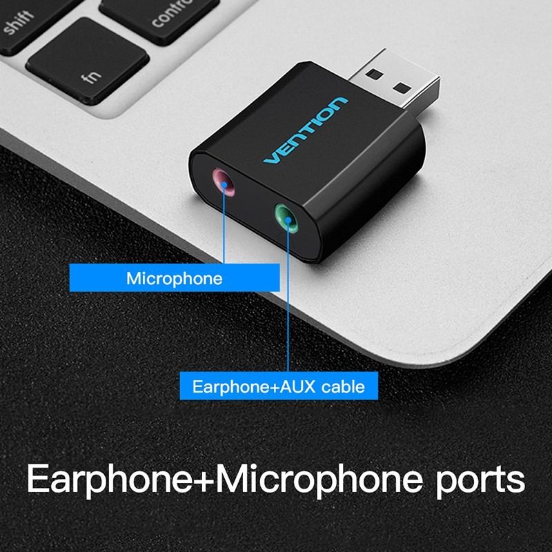 Vention External Usb Aux Mic Adapter Stereo Audio Sound Card 3.5Mm For ...