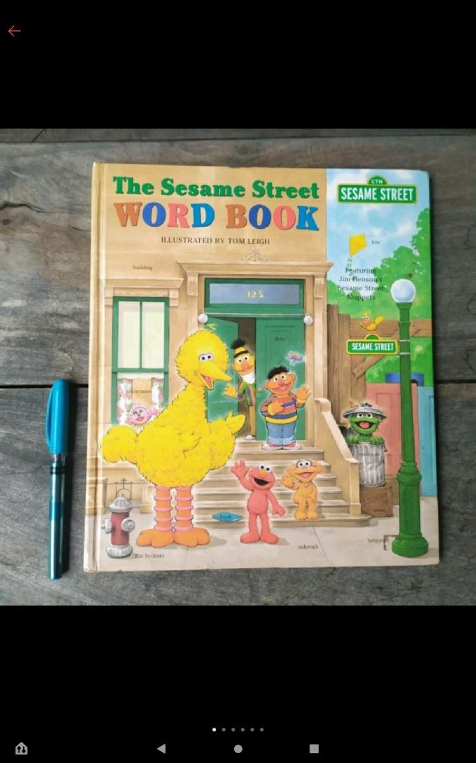 VINTAGE THE SESAME STREET WORD BOOK big hardbound children's, Hobbies ...