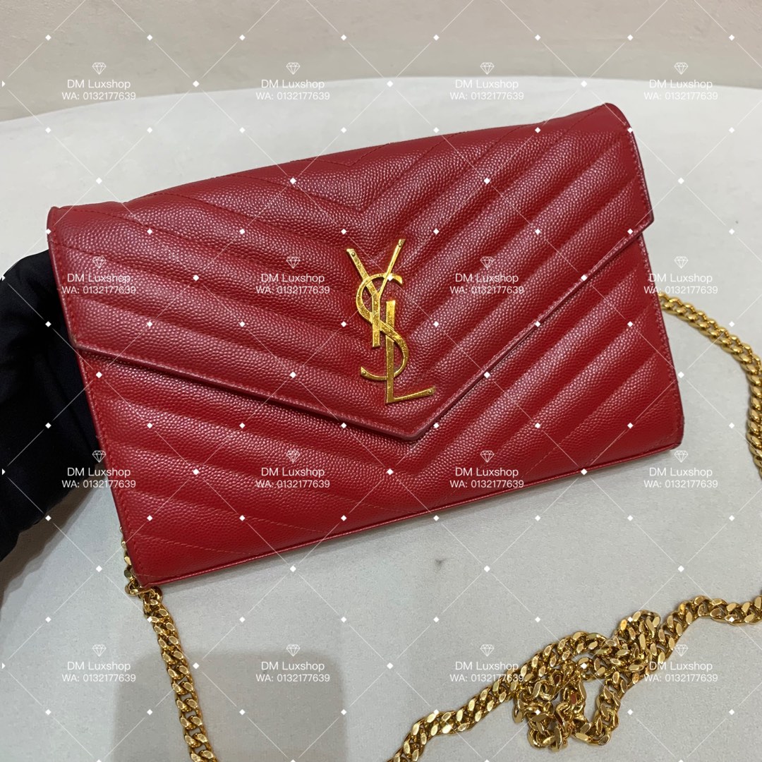 YSL WOC Red GHW, Luxury, Bags & Wallets on Carousell