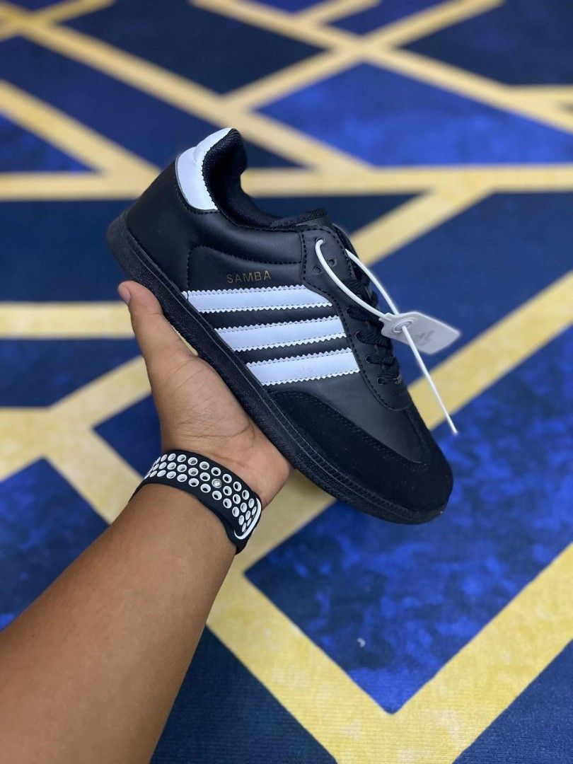 Adidas samba all black white (saiz 41-45), Men's Fashion, Footwear ...