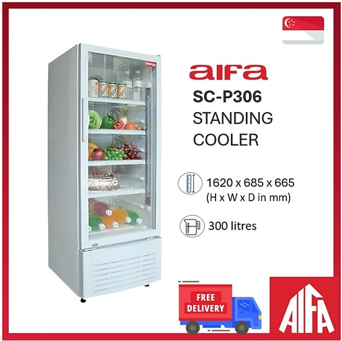 Aifa SC-P306 Glass Door Chiller, TV & Home Appliances, Kitchen ...