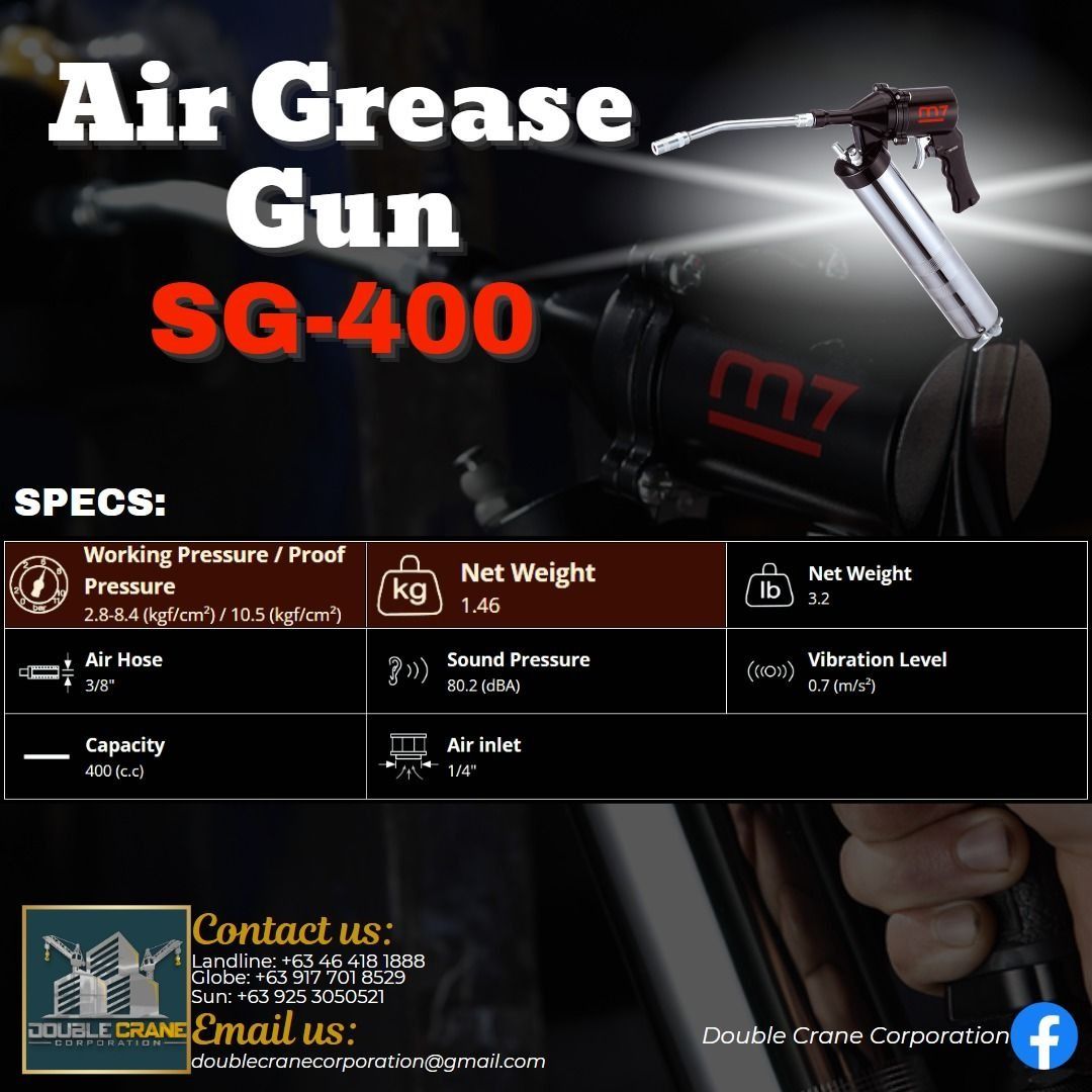 Air Grease Gun Model: SG-400, Commercial & Industrial, Construction Tools & Equipment on Carousell