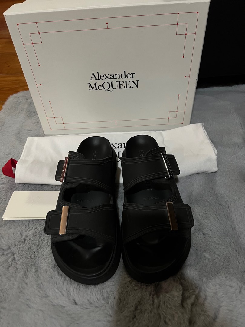 Alexander Mcqueen Rubber Slides, Luxury, Sneakers & Footwear on Carousell