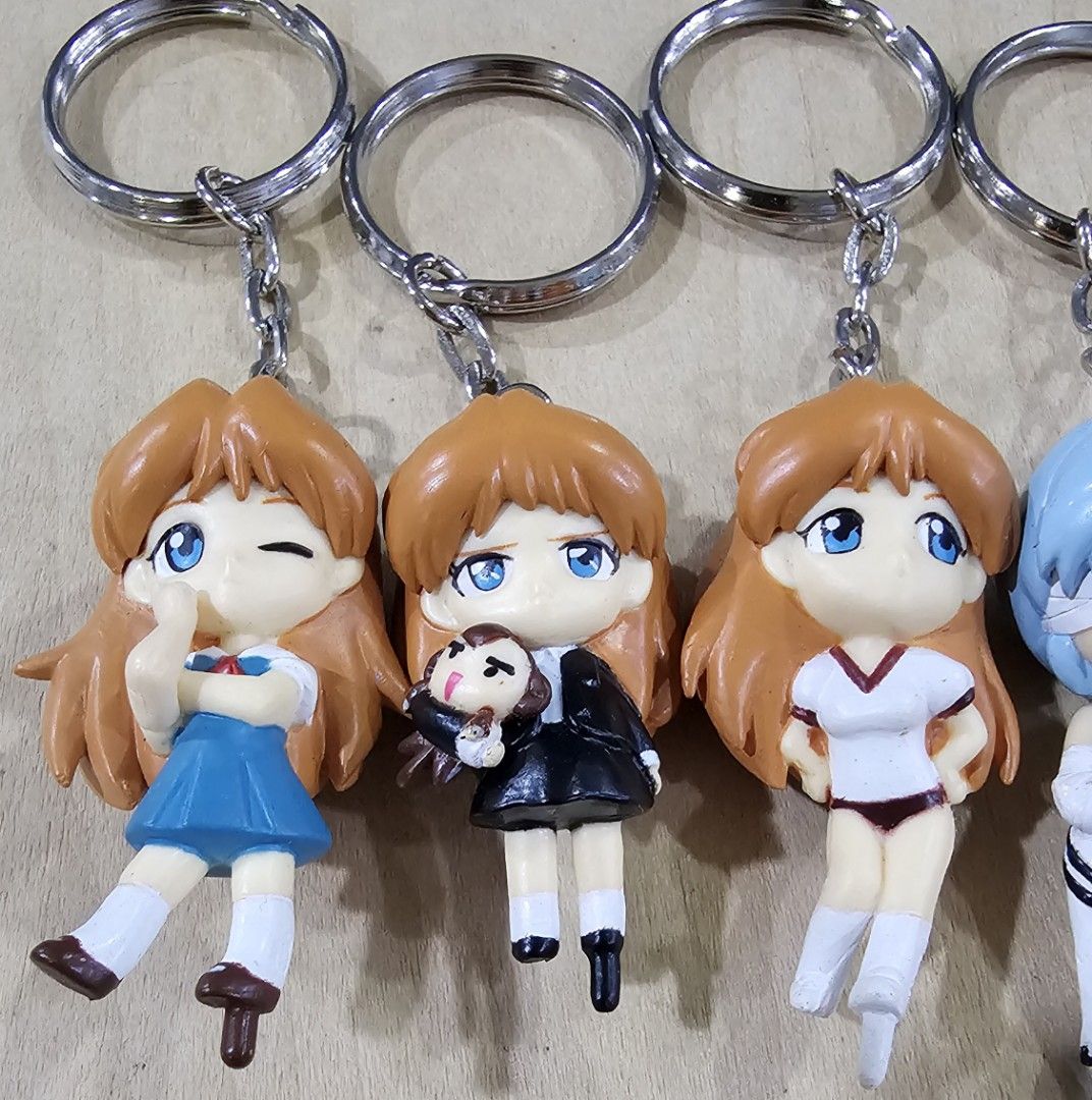 Anime Neon Genesis Evangelion 2K2 special keychains 6 types, Hobbies ...
