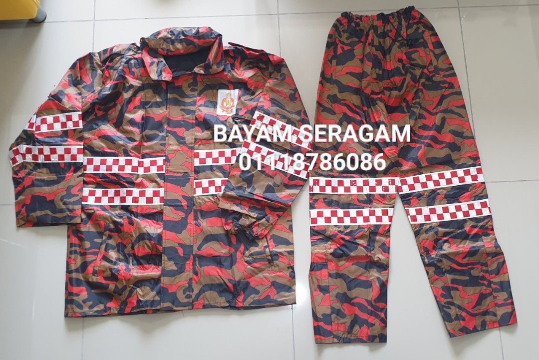 Baju Hujan Bomba Malaysia / Bomba Rain Coat, Men's Fashion, Coats ...