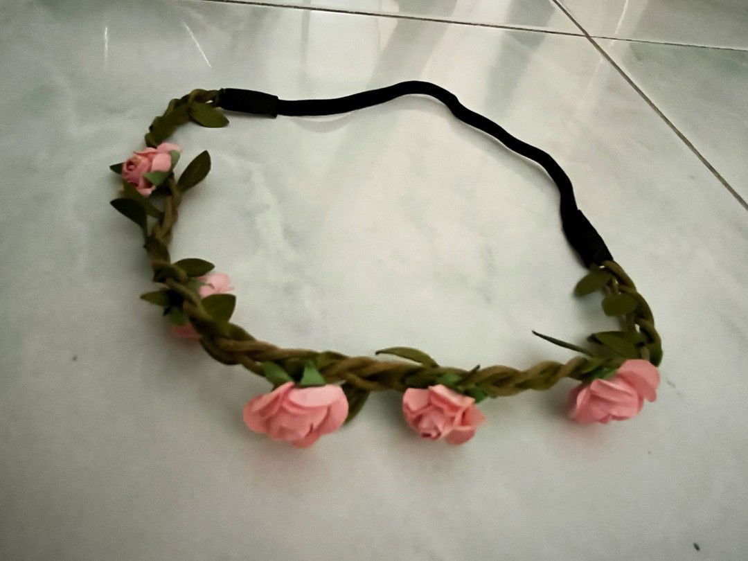 Bandana mahkota hijab Hiasan bunga flower crown bando untuk anak dan ...