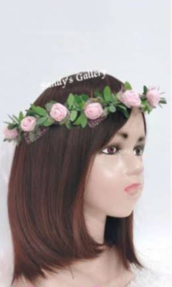 Bandana mahkota hijab Hiasan bunga flower crown bando untuk anak dan ...