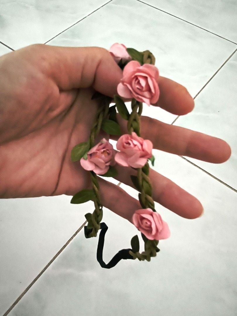 Bandana mahkota hijab Hiasan bunga flower crown bando untuk anak dan ...