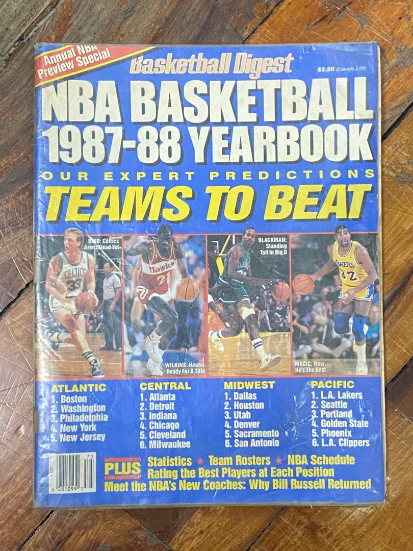 Basketball Digest NBA 1987-88 YEARBOOK TEAMS TO BEAT Magic Johnson ...