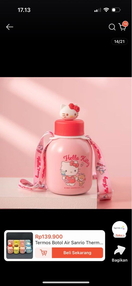 Botol minum stainless hello kitty 300ml, Bayi & Anak, Perawatan ...