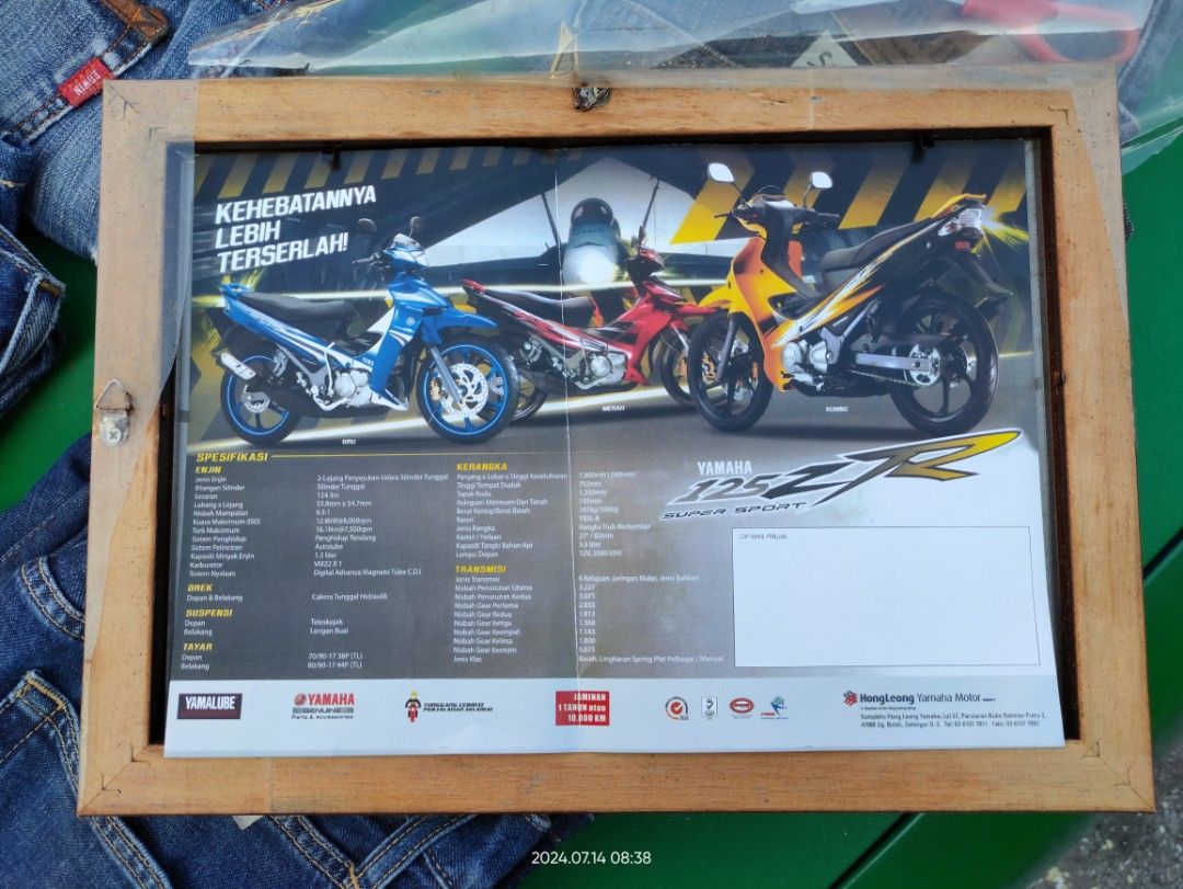 Yamaha 125z brochure siap frame, Furniture & Home Living, Home Decor ...