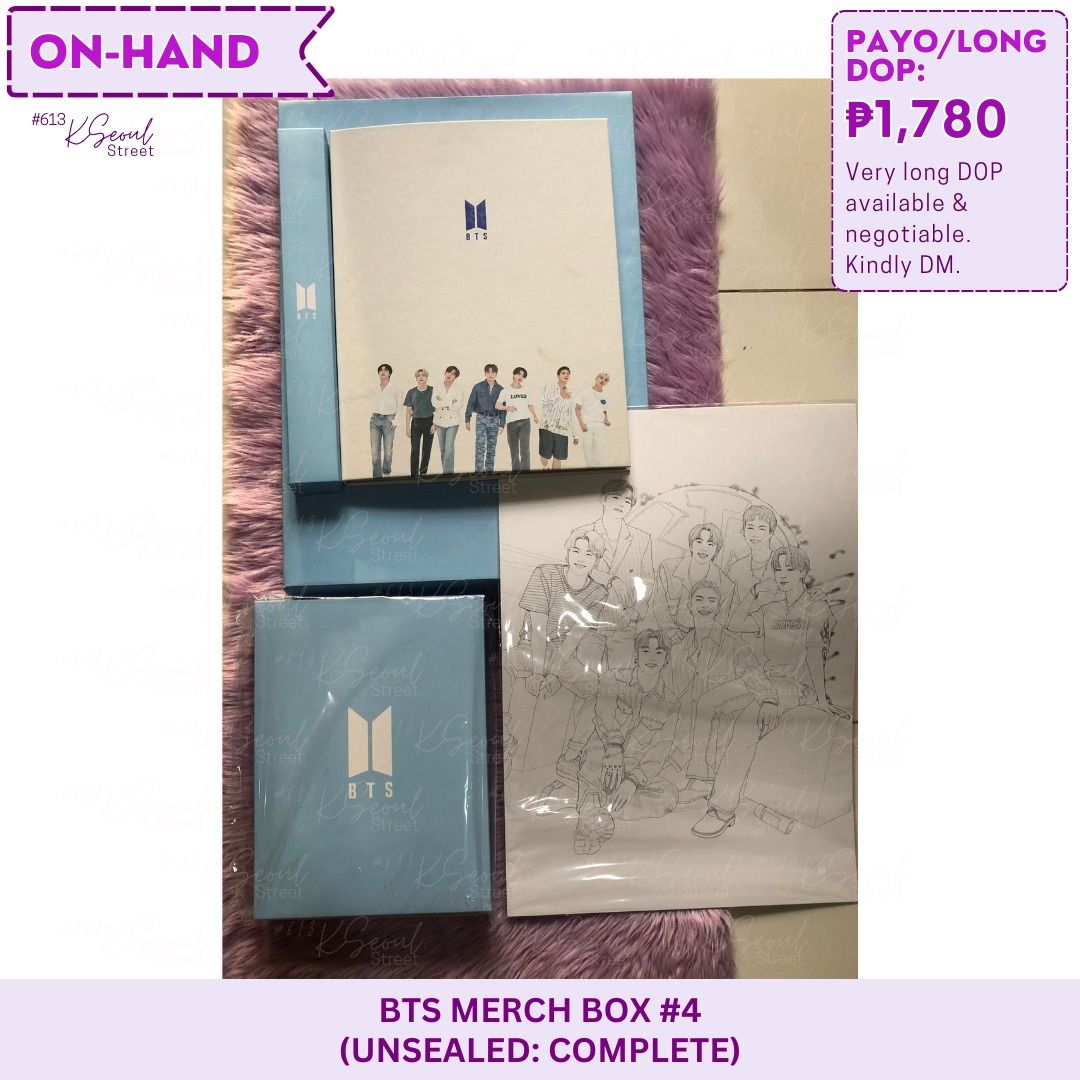 BTS MERCH BOX #4 (UNSEALED: COMPLETE), Hobbies & Toys, Memorabilia ...