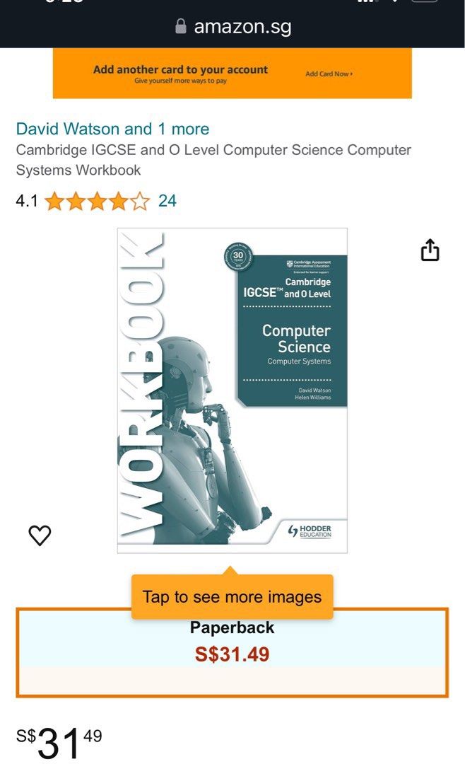 Cambridge IGCSE and O Level Workbook : Computer Science / Accounting ...