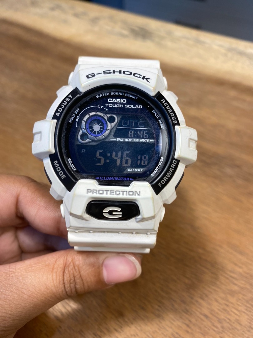 Casio G-Shock White Dial Resin Strap Quartz Sport Men's Watch GR8900A ...