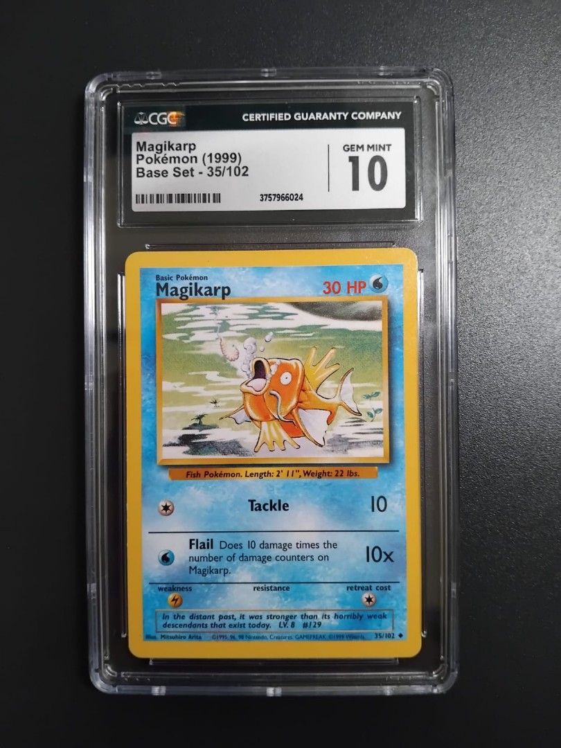 [CGC 10] 1999 Base Set Magikarp 35/102. GEM MINT!, Hobbies & Toys, Toys ...