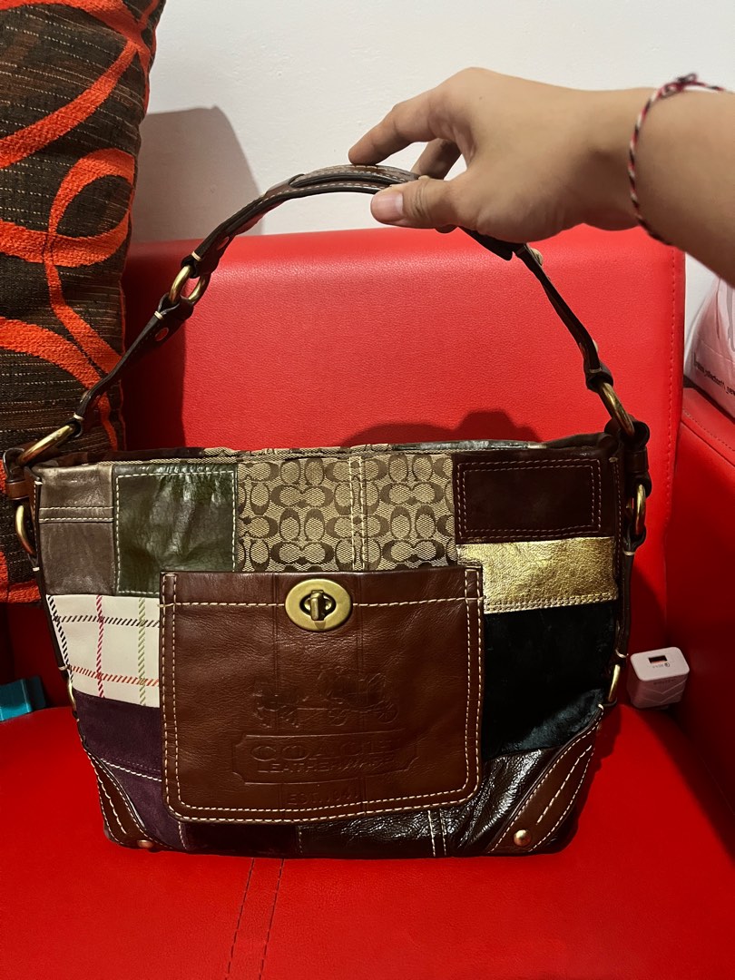 Coach Patchwork Hobo bag, Barang Mewah, Tas & Dompet di Carousell