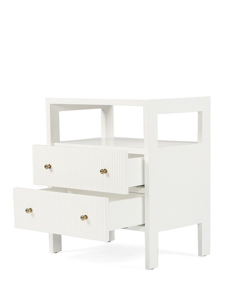 CONNOR Modern Fluted Bedside Table, Furniture & Home Living, Furniture ...