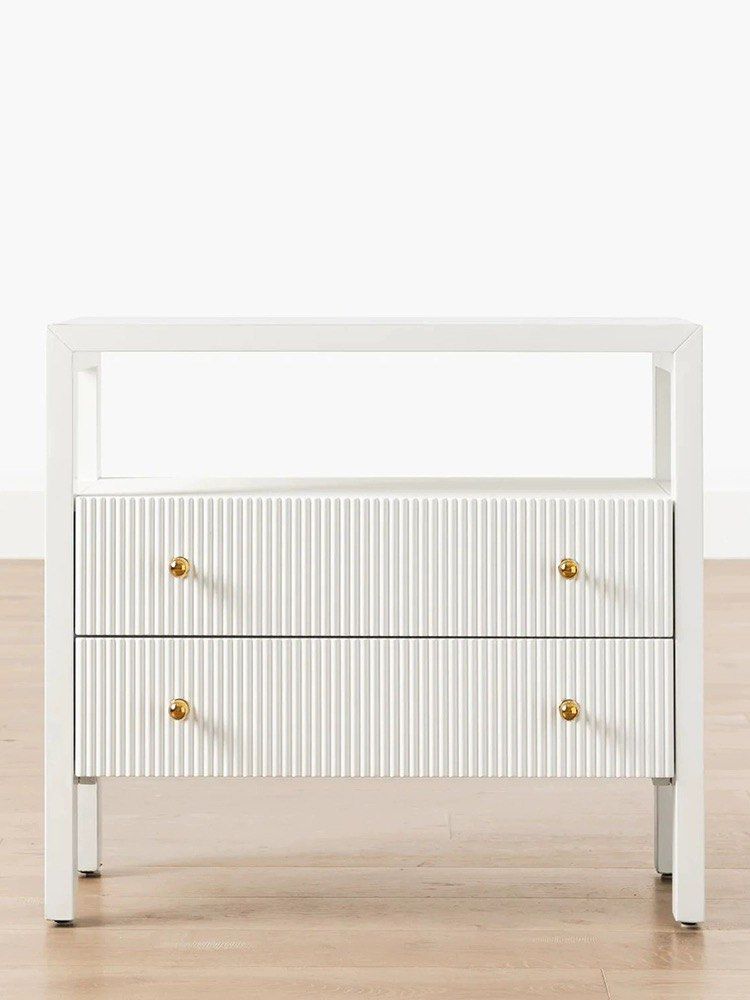 CONNOR Modern Fluted Bedside Table, Furniture & Home Living, Furniture ...
